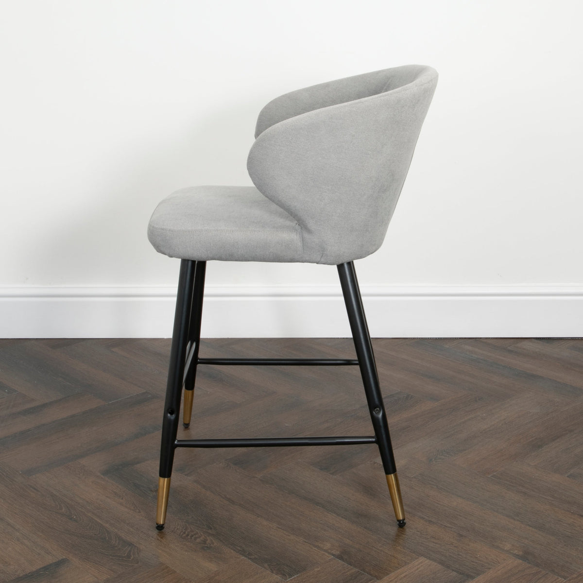 Native Home Lifestyle Manhattan Grey Kitchen Bar Stools (Set Of 2 ...