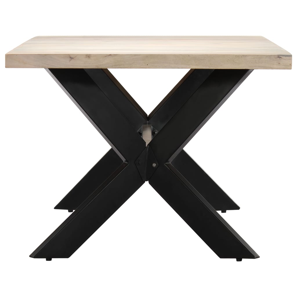Rustika Rowe - Dining Table 140x70x75 cm Solid Bleached Mango Wood ...