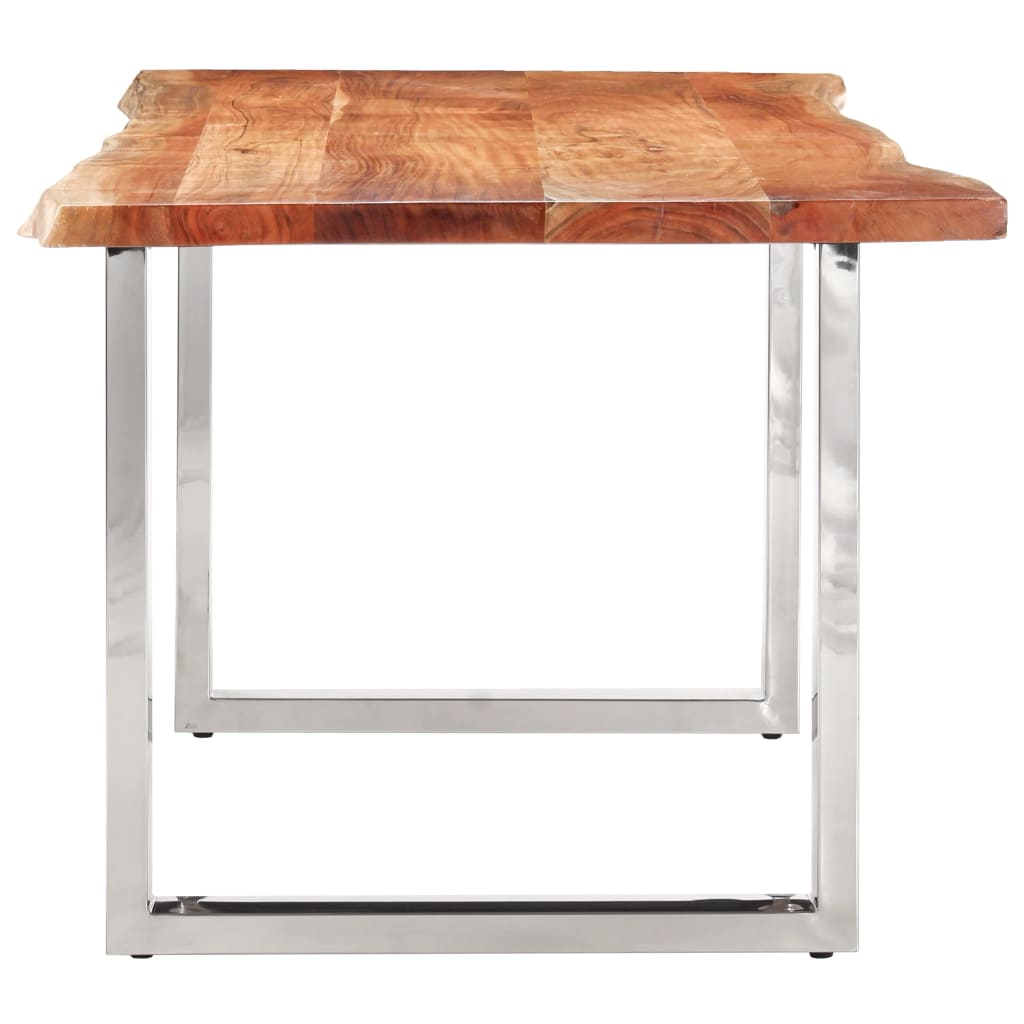 Rustika Rowe - Dining Table with Live Edges Solid Acacia Wood 200 cm 3 ...